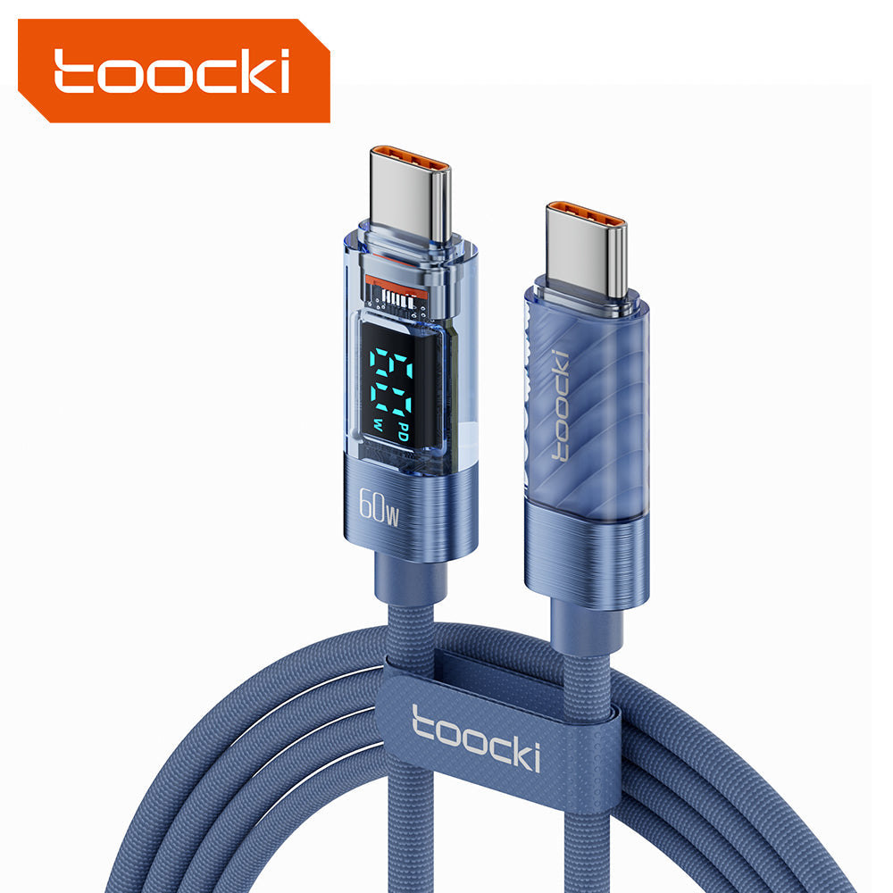 Thunder LCD Cable - 2M long USBC to USBC Blue – Thunderbolt Tech